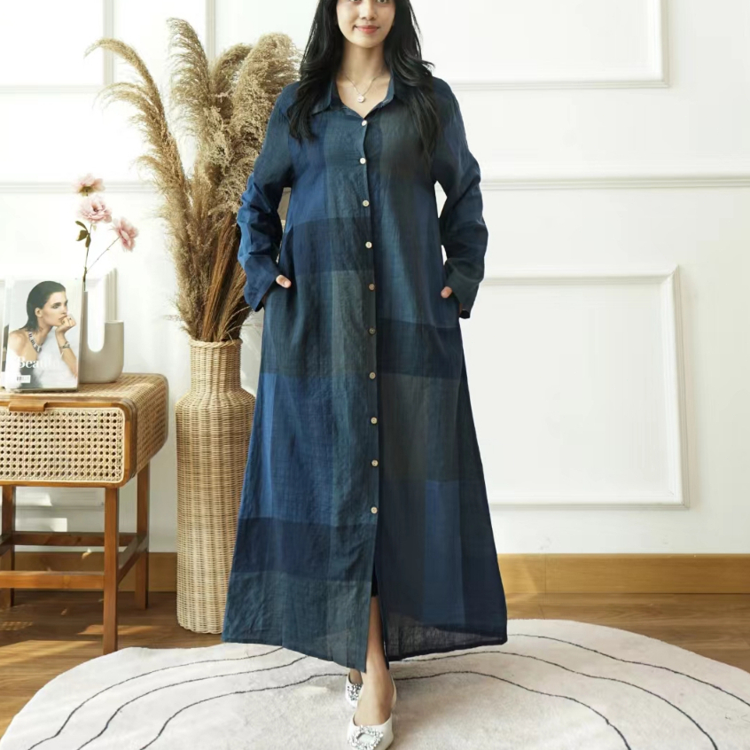 Jual GDTIMA Nada Long Dress Korean Style Gamis Kasual Gamis Kancing ...