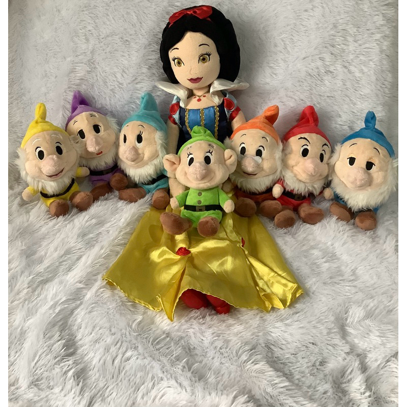 Jual Disney Plush Doll. Boneka Snow White & 7 Dwarf | Shopee Indonesia