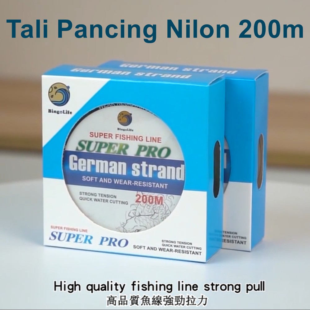 Jual BingoLife Tali Pancing Nilon Jerman Panjang 200m Halus Anti ...