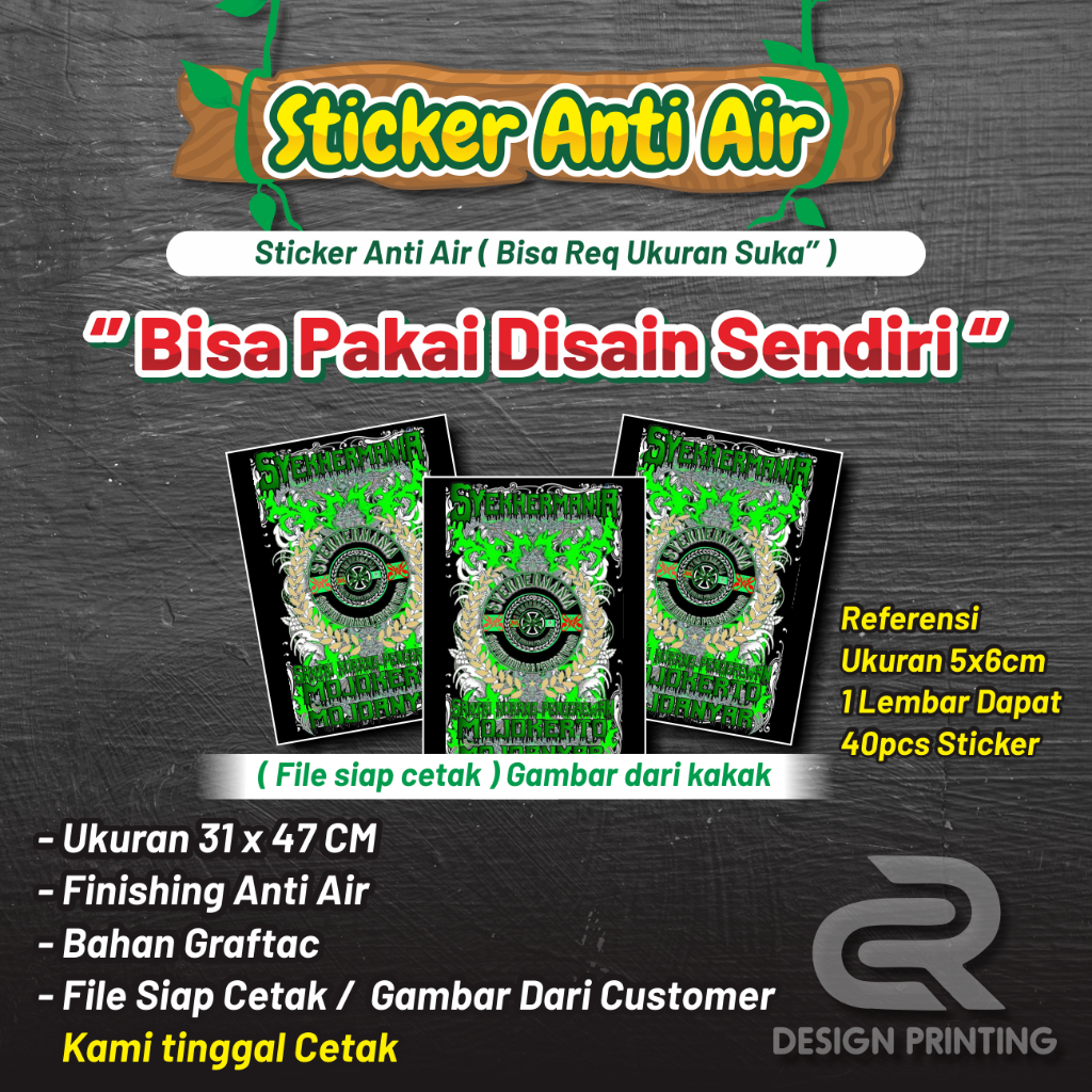 Jual Sticker Anti Air Syekhermania // File siap cetak ( disain bawa ...