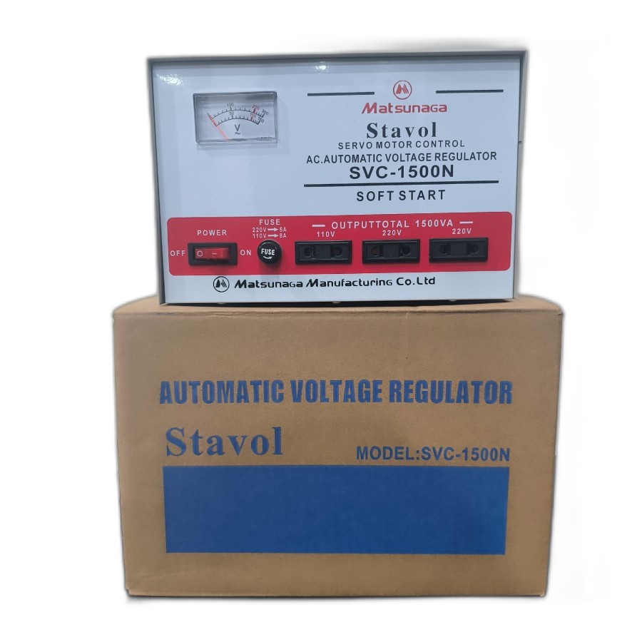 Jual Stavolt SVC 1500W MATSUNAGA / STABILIZER 1500 MTS / STAVOL 1500 ...