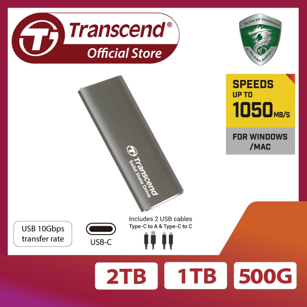 Jual Transcend External SSD ESD265C | Shopee Indonesia