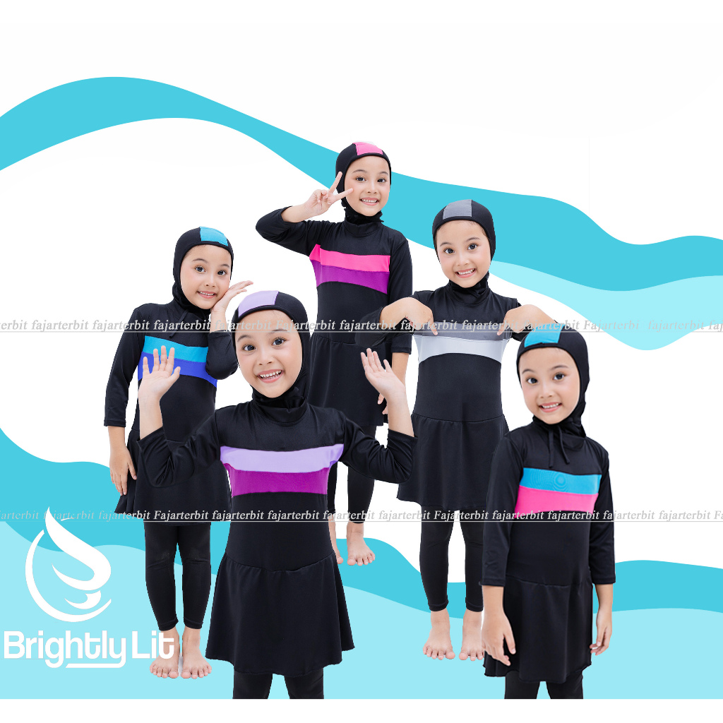 Jual baju renang anak perempuan muslim setelan berenang anak wanita muslimah murah pakaian ...