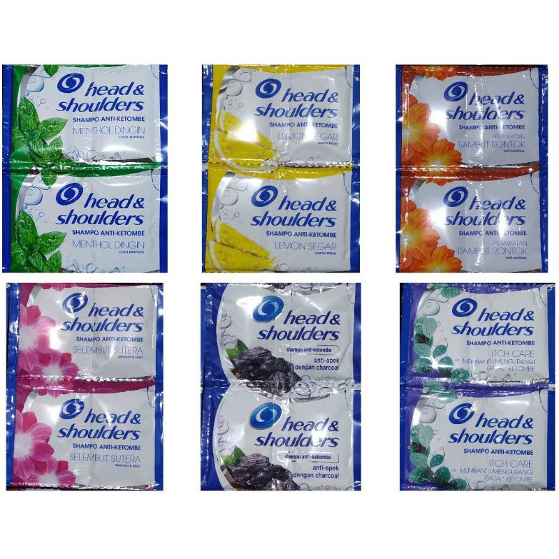 Jual HEAD & SHOULDERS SHAMPOO RENCENG ISI 12 x 10ml SACHET COOL MENTHOL ...