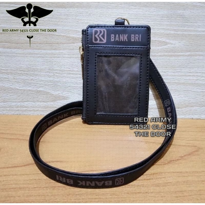 Jual Holder ID Card Tali Lanyard Name Tag Model Resleting Logo BANK BRI ...