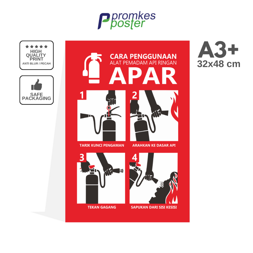 Jual Poster Cara Menggunakan APAR Alat Pemadam Api Ringan | Shopee ...