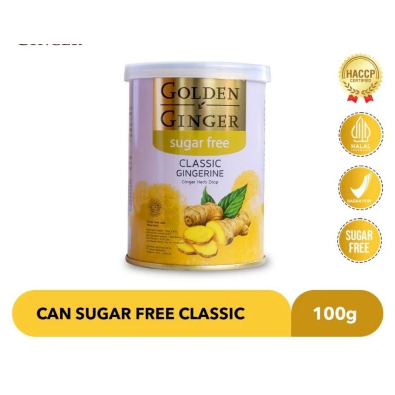 Jual Permen Jahe Golden Ginger Sugar Free Classic 100 gr | Shopee Indonesia