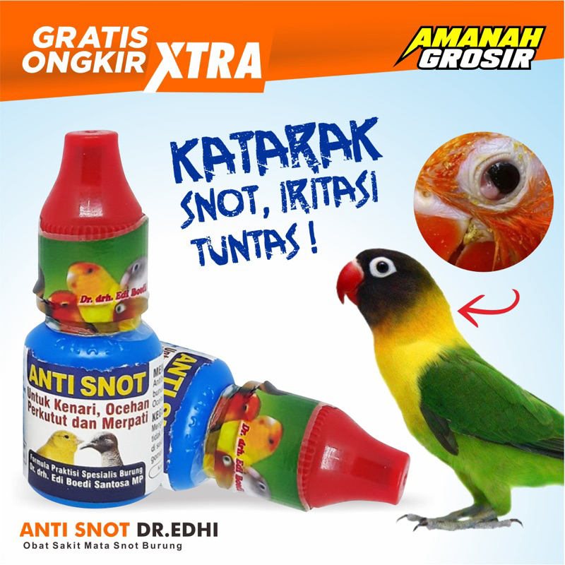 Jual Anti Snot Obat Burung Sakit Mata Berlendir Bengkak Lesu Vitamin ...