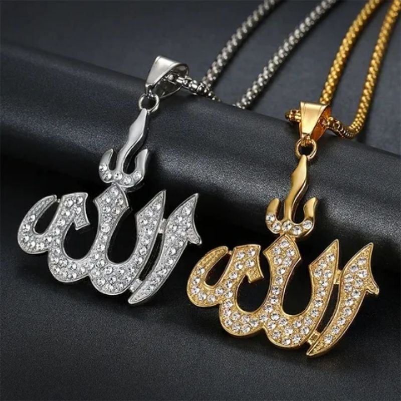 Jual COD KALUNG TITANIUM ROLO LIONTIN LAFADZ ALLAH / KALUNG TITANIUM ...