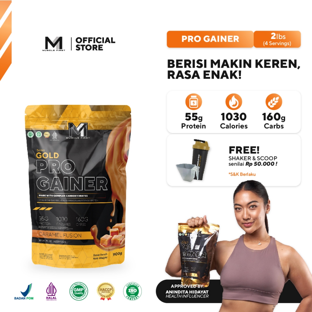 Jual MUSCLE FIRST Pro Gainer 2lbs/900gr - Mass Gainer Penambah Berat ...