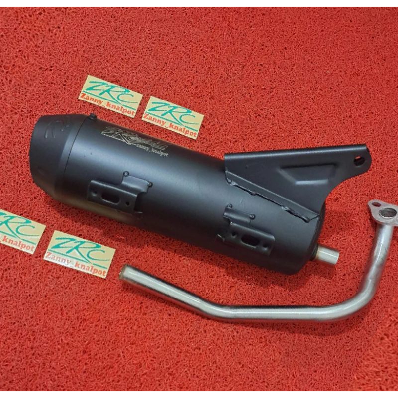 Jual KNALPOT ZRC MUFFLER HITAM BEAT/GENIO/VARIO/AEROX/NMAX/MIO/PCX copy ...