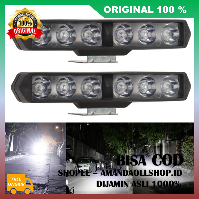 Jual Lampu Led Bar Slim 18 Watt Lampu Tembak Sorot Mobil Motor DRL LED ...