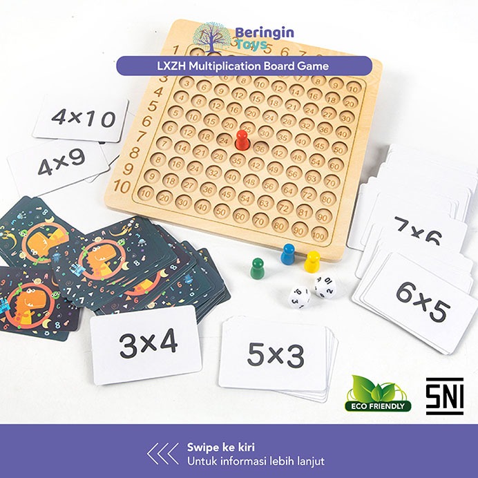 Jual Multiplication Board Game / Puzzle Anak / Mainan Anak / Puzzle ...