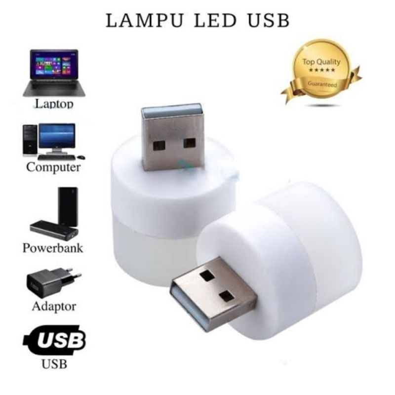 Jual LAMPU LED USB MINI Night Light Bulat Emergency Baca Tidur Belajar Portable | Shopee Indonesia