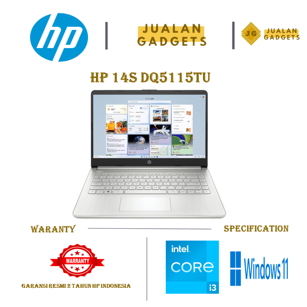 Jual Laptop HP 14s dq5115TU | i3-1215U | Ram 4GB/512GB | 14" FHD OHS ...