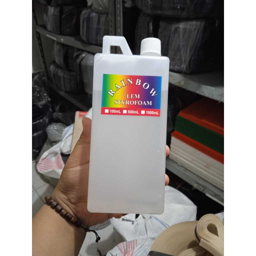 Jual Lem Styrofoam Rainbow Lem Gabus Styrofoam 1000ml 1 liter Polyfoam ...