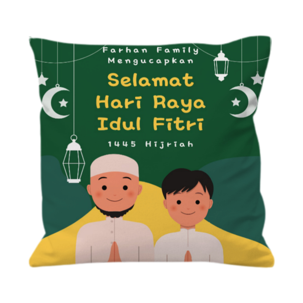 Jual Bantal custom tulisan lebaran / idul fitri edition 40x40, 30x30 ...