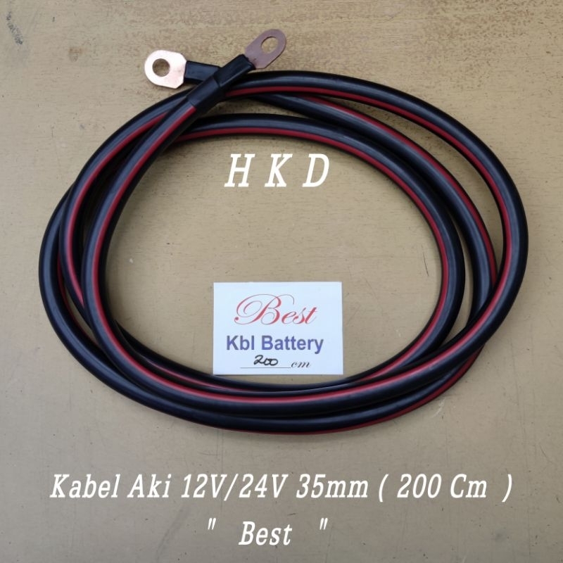 Jual KABEL AKI ACCU MOBIL 12V/24V 35MM PANJANG 200CM " BEST " | Shopee Indonesia