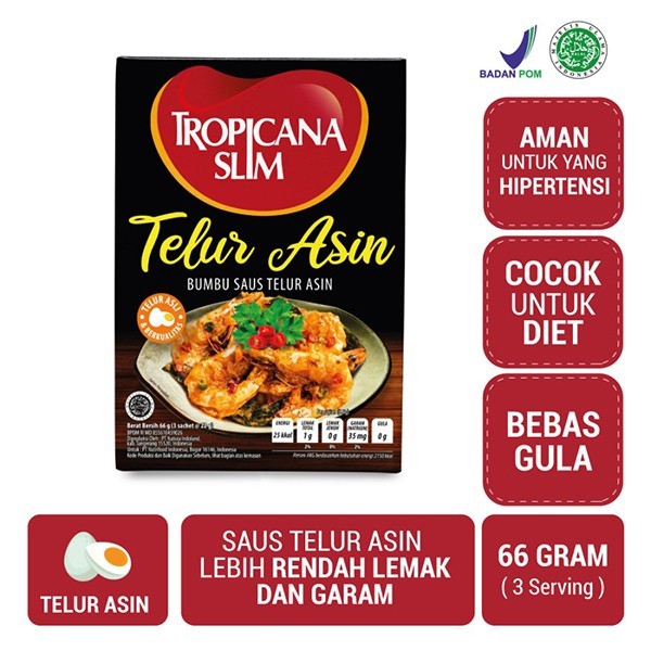 Jual Tropicana Slim Bumbu Saus Telur Asin 3 Sachet | Shopee Indonesia