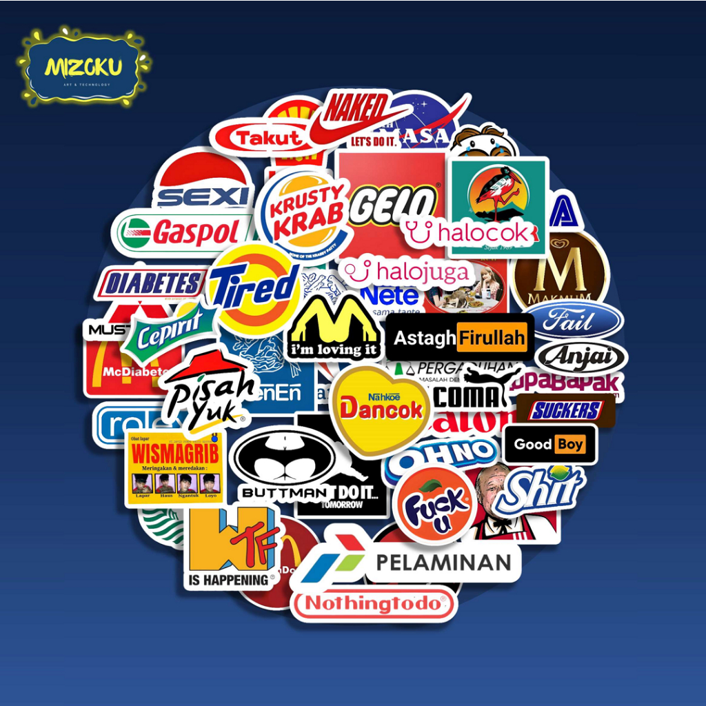 Jual STICKER PACK KOCAK MEME PLESETAN LOGO ANTI AIR | UNTUK SCRAPBOOK ...