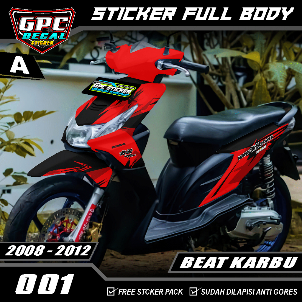 Jual DECAL STICKER OBRAL HOLOGRAM HONDA BEAT KARBU FULLBODY VARIASI ...