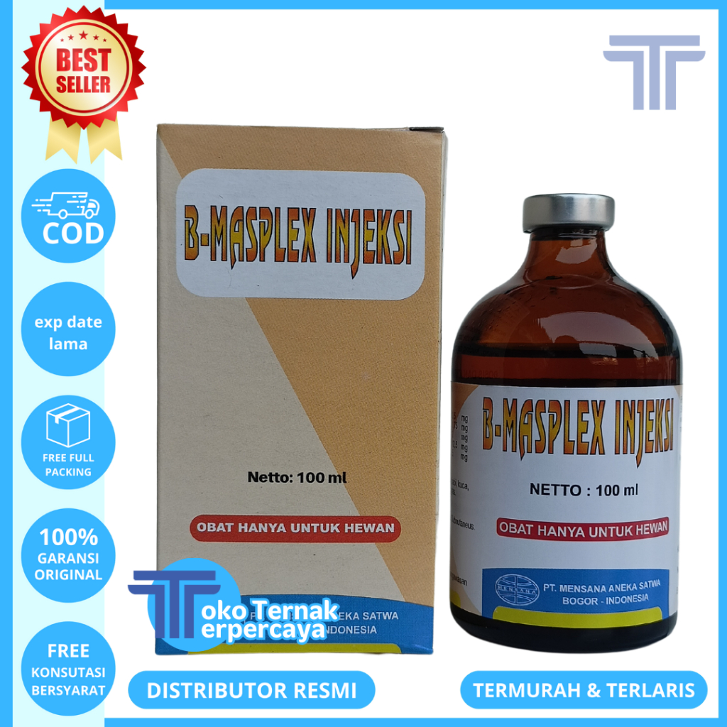 Jual B MASPLEX INJ 100ML - Vitamin B complex Hewan Sapi kambing Domba ...
