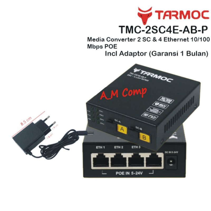 Jual HTB TARMOC TMC-2SC4E AB Media Converter 2FO 4 LAN | Shopee Indonesia