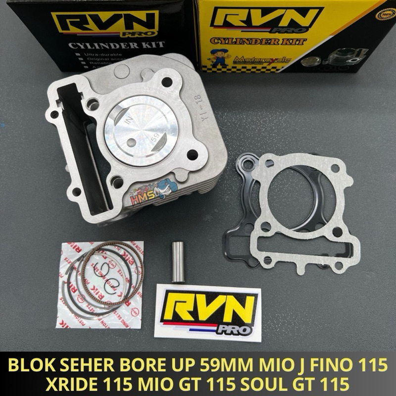 Jual CYLINDER BLOK SEHER BORING BORE UP BOREUP MIO J FINO FI 115 MIO SOUL GT 115 XRIDE 115 59 ...