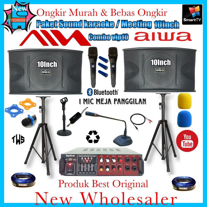 Jual Paket sound karaoke Aiwa 10 inch Combo vip 10 Room 1 set dan Meeting Ruangan | Shopee Indonesia