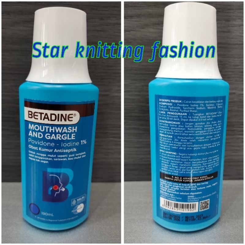 Jual BETADINE MOUTHWASH & GARGLE Obat Kumur Antiseptik 190ml exp2026 ...