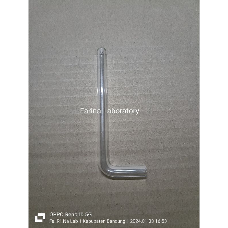 Jual Pipa L Kaca OD8, ID3, P100 x L30mm Pyrex | Shopee Indonesia