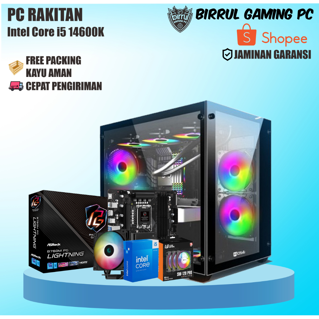 Jual Pc Gaming i5 14600K I 32Gb ddr5 I Nvme 512Gb I Rtx 4060ti 16Gb | Shopee Indonesia