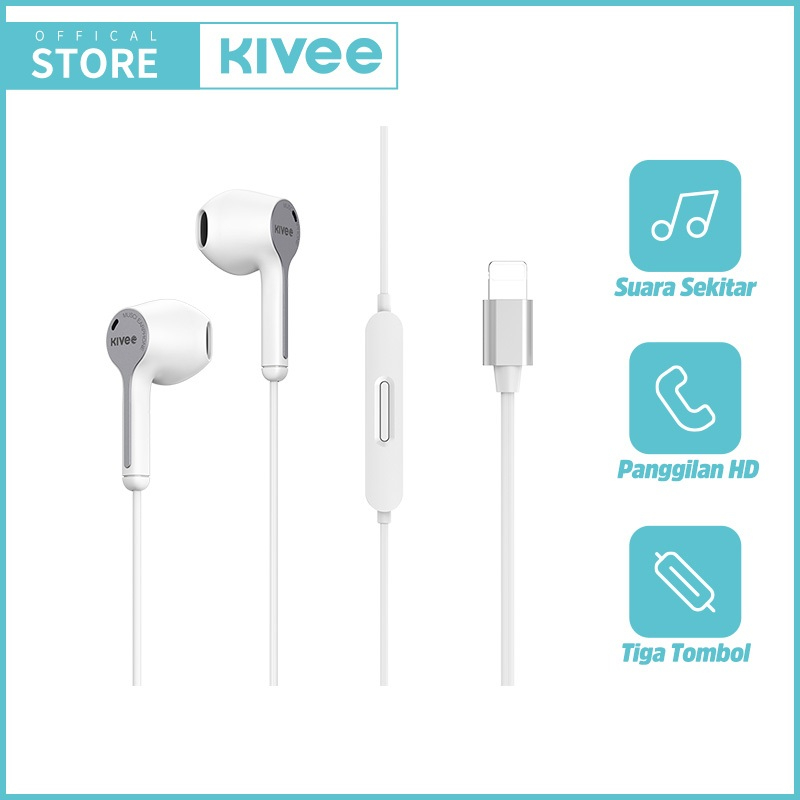 Jual KIVEE Headset Gaming music Earphone Lightning OR TYPE-C In ear ...