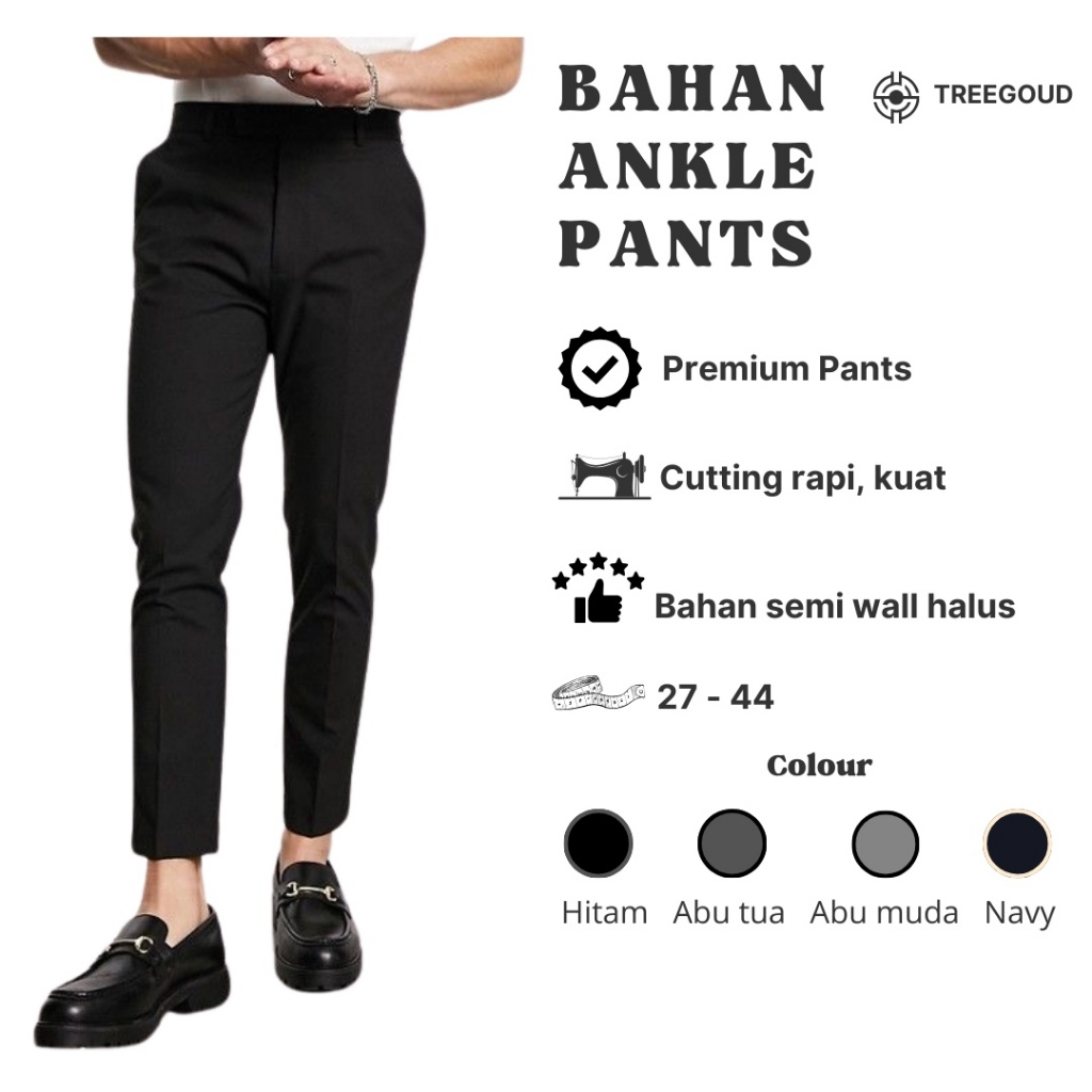 Jual Treegoud Celana Ankle Bahan Celana Pria Formal Dan Casual Celana ...