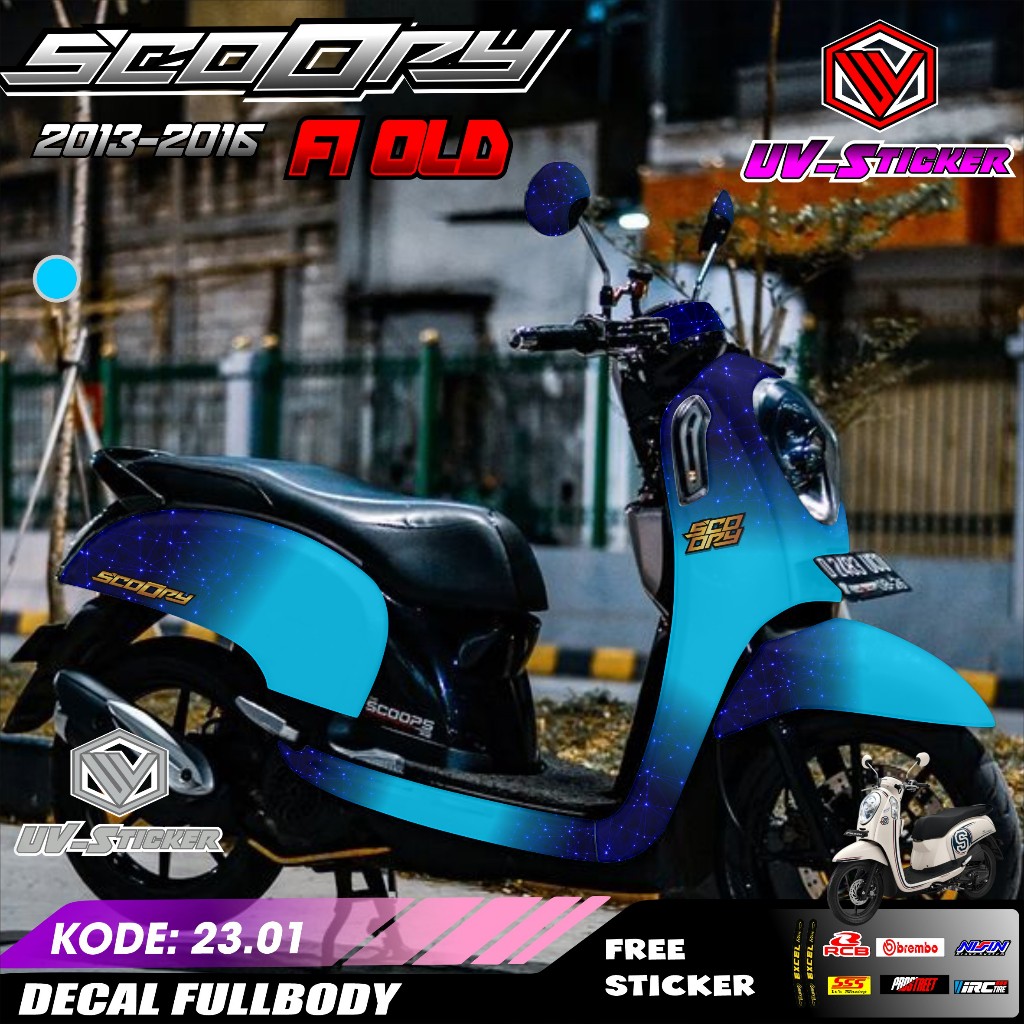 Jual Sticker Full Body Honda Scoopy Fi 2013 2014 2015 2016 2017 Stiker ...