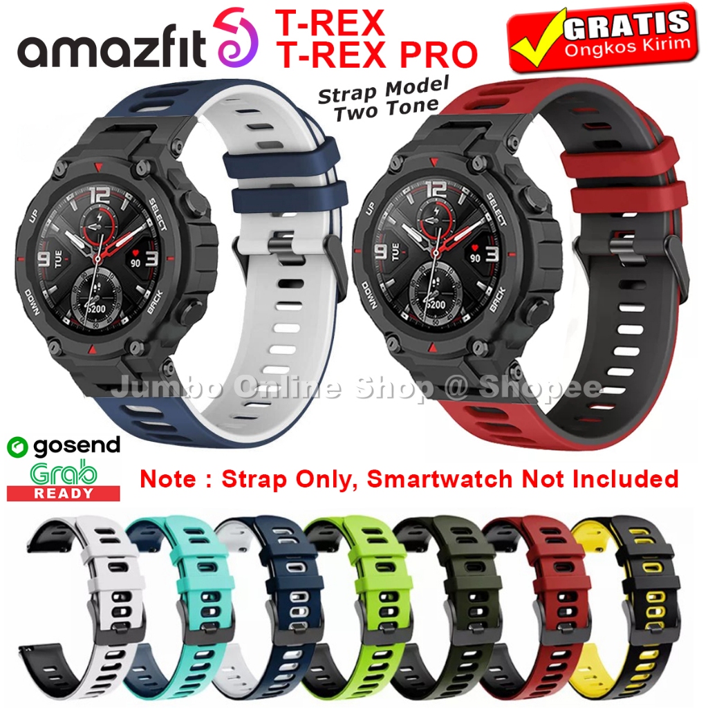 Jual STRAP TALI JAM AMAZFIT T-REX PRO AMAZFIT T-REX MODEL TWO TONE ...