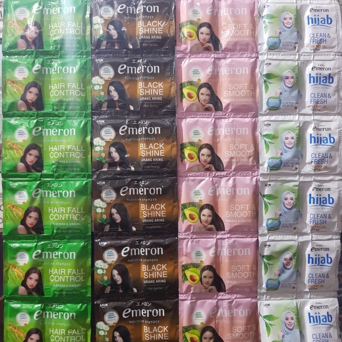 Jual Shampo EMERON 1 Renceng isi 12 Sachet / All Varian 24 PCS | Shopee ...