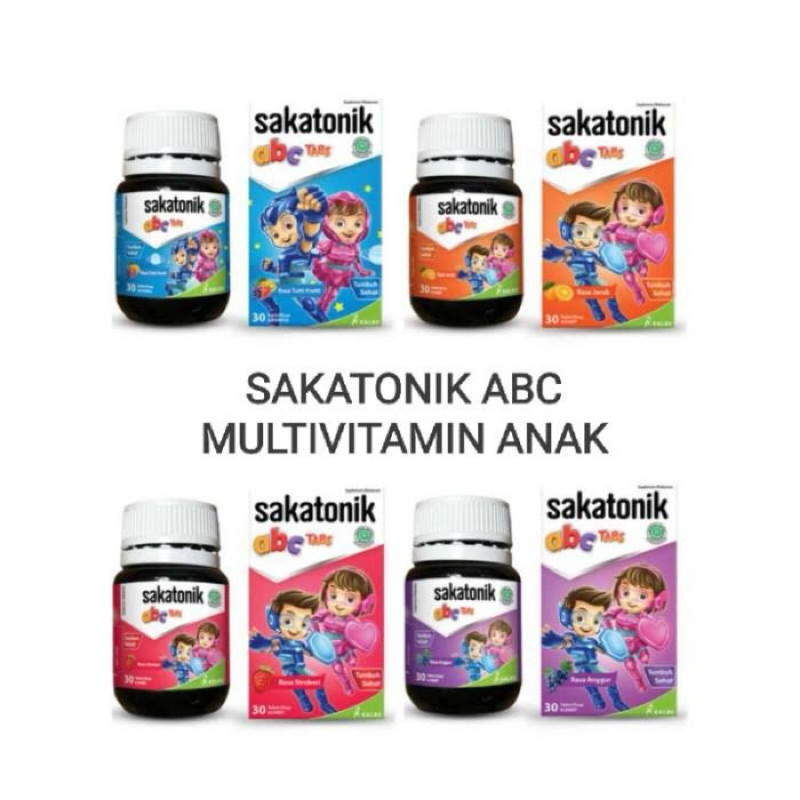 Jual SAKATONIK ABC BOTOL 30 TABLET HISAP MULTIVITAMIN ANAK ALL VARIAN ...