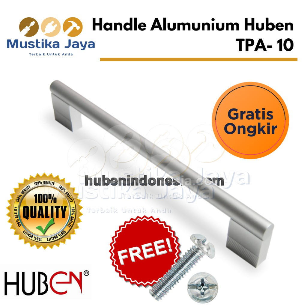 Jual Handle Tarikan Lemari Laci Stainless Alumunium Huben TPA 10 Murah ...