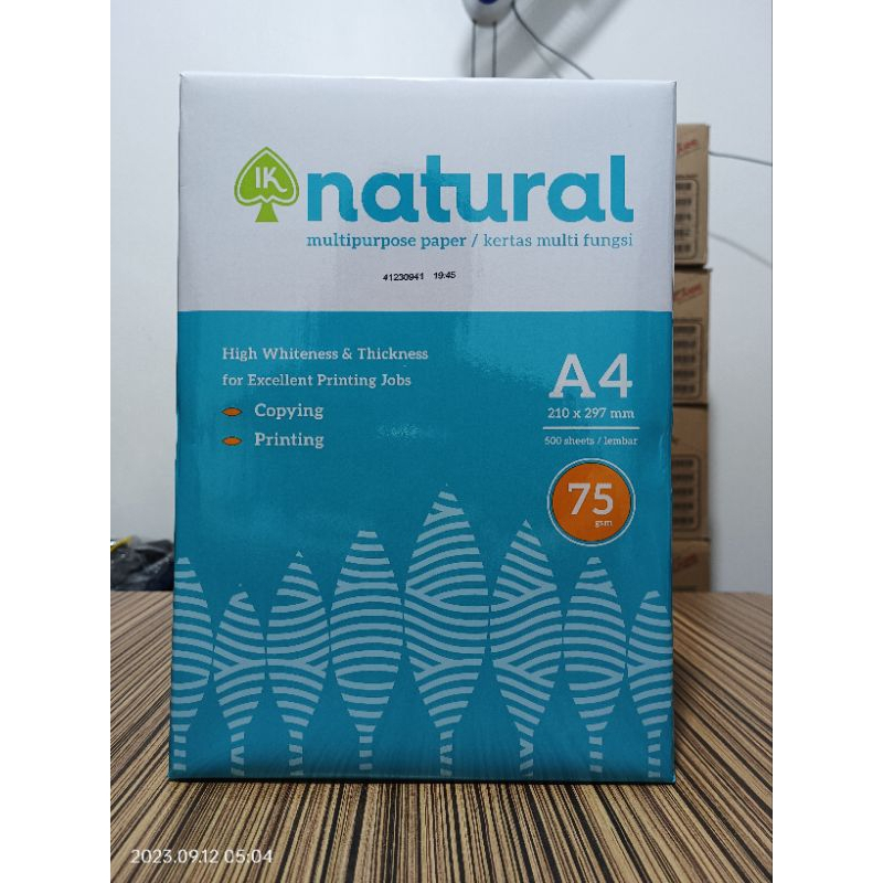 Jual Kertas HVS Putih IK Natural A4 75 Gram | Shopee Indonesia