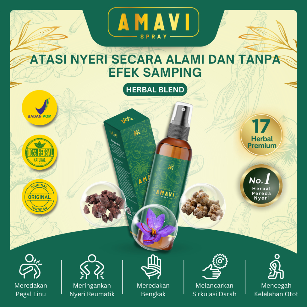 Jual Amavi Spray - Obat Spray Herbal Terapi 100ml (1 botol) | Shopee ...