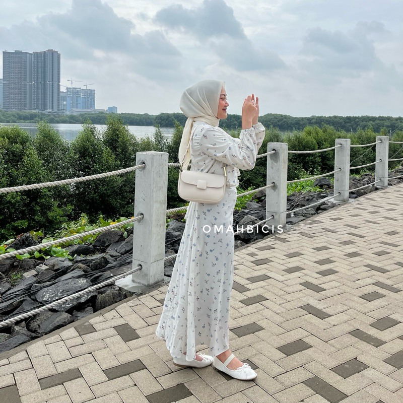 Jual Himari Dress korean vintage- Dress Korea- Dress crinkle - Dress ...