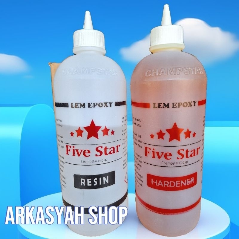 Jual LEM FIVE STAR EPOXY HARDENER RESIN FS FULL 1 KG (LEM KAYU LEM 2 ...