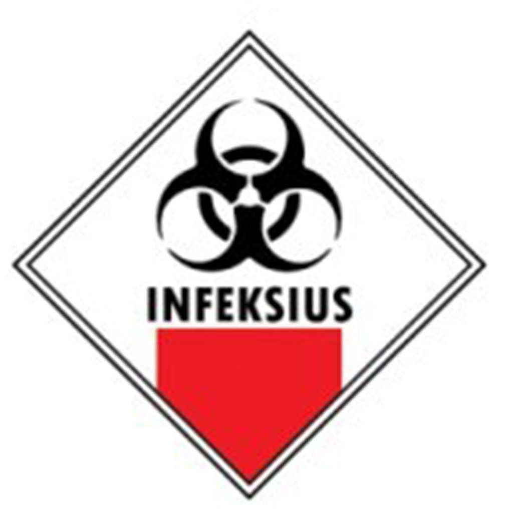Jual STICKER VINYL SIGN LABEL Simbol INFEKSIUS rambu k3 15 x 15 cm ...