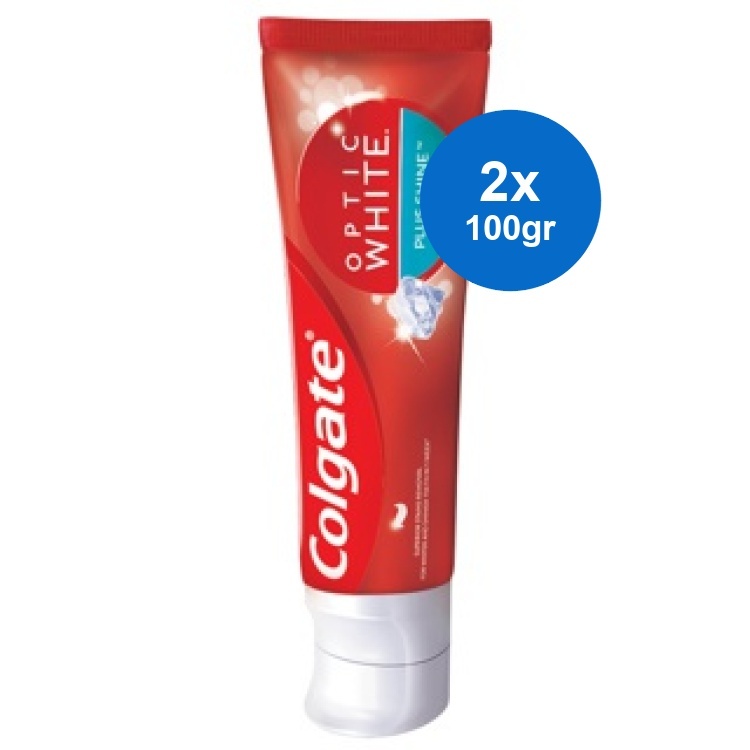 Jual Colgate Optic White Plus Shine Pasta Gigi 100gr x 2 | Shopee Indonesia
