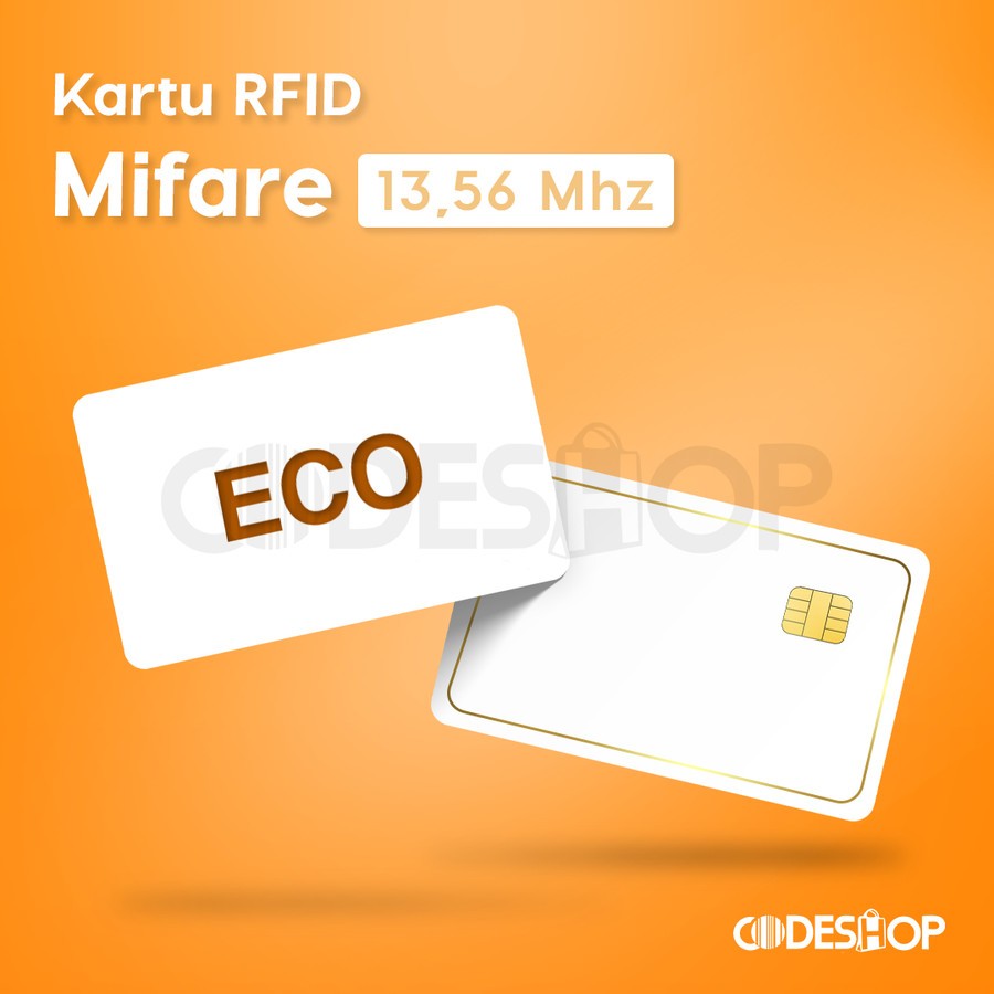 Jual Kartu Mifare ECO Polos Card 13.56 Mhz Kartu RFID Mifare Kartu Poin ...