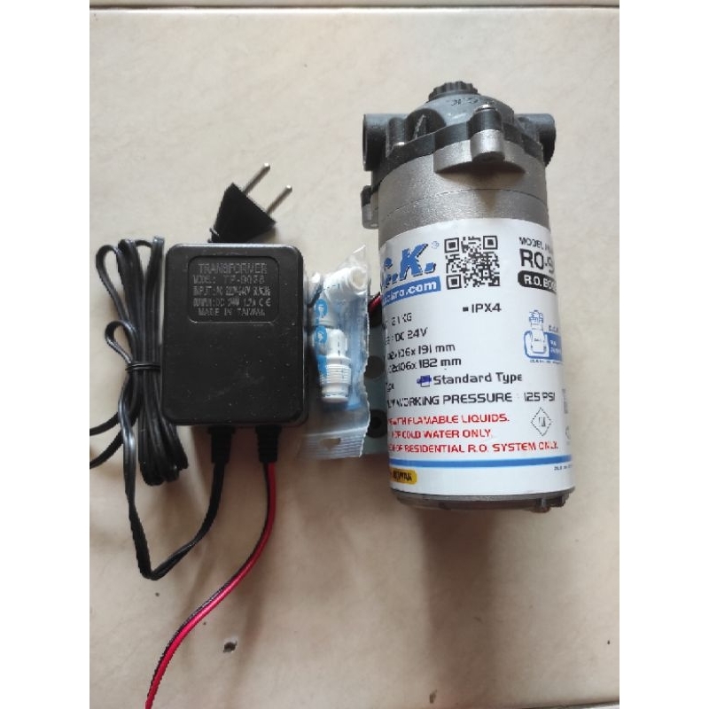 Jual Pompa RO CCK 24Volt 1,2A + Adaptor komplit / Booster Pump RO CCK ...