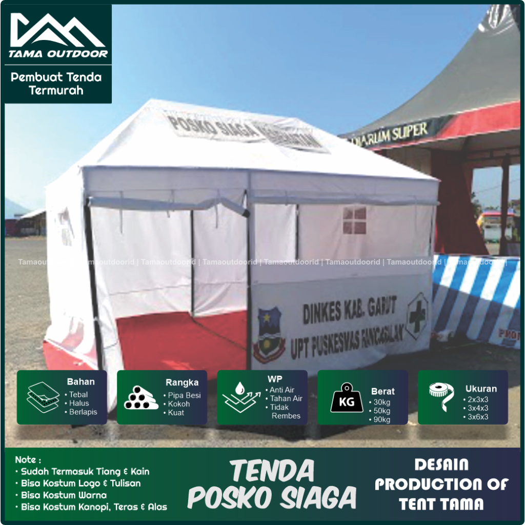 Jual Tenda Posko Sangga Buperta - Ukuran 3M x 4M Dinas Kesehatan ...