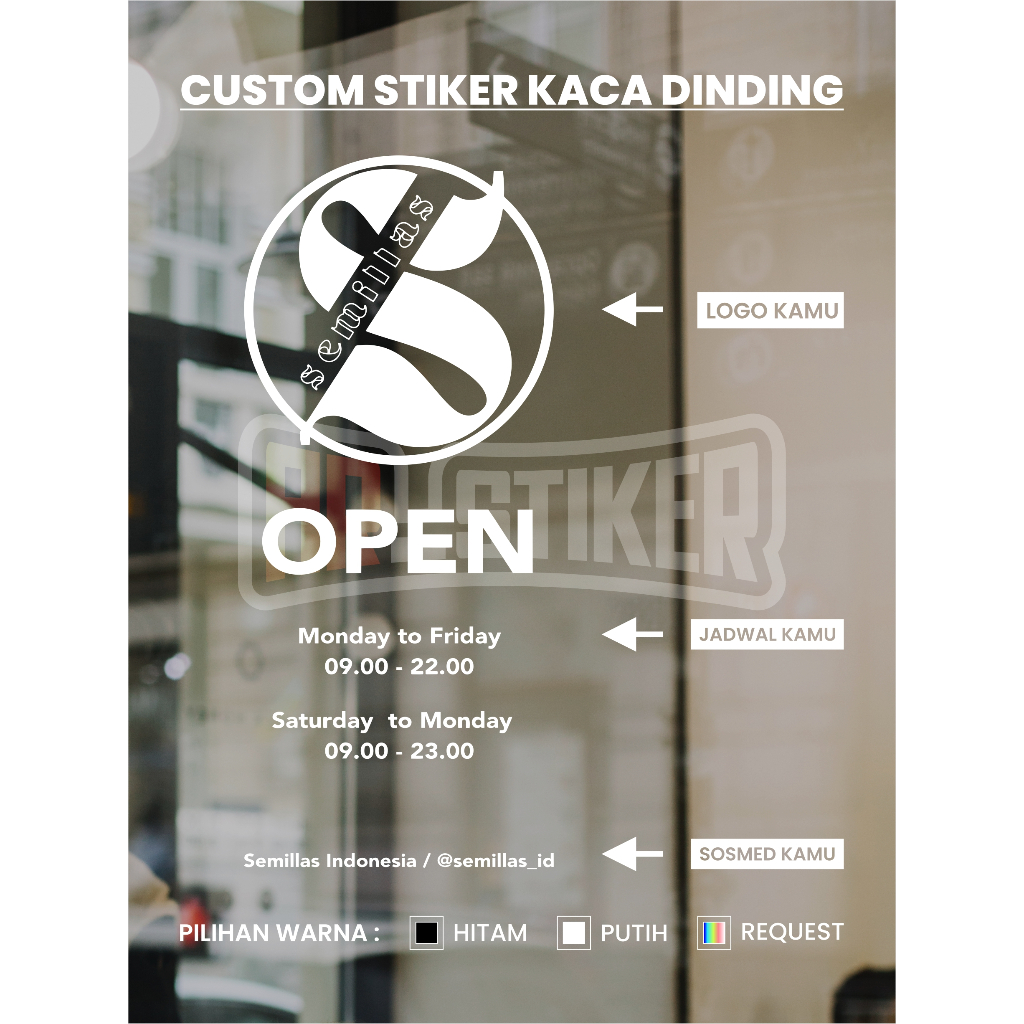 Jual Stiker kaca dinding pintu cafe | Shopee Indonesia