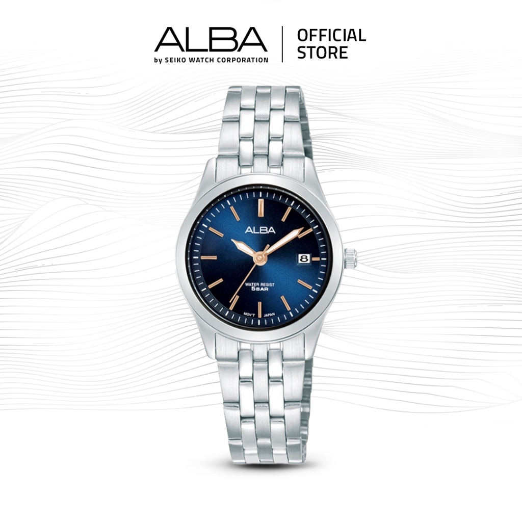 Jual Alba Prestige Jam Tangan Wanita AH7CF1 / AH7CF1X1 Quartz Blue Dial ...